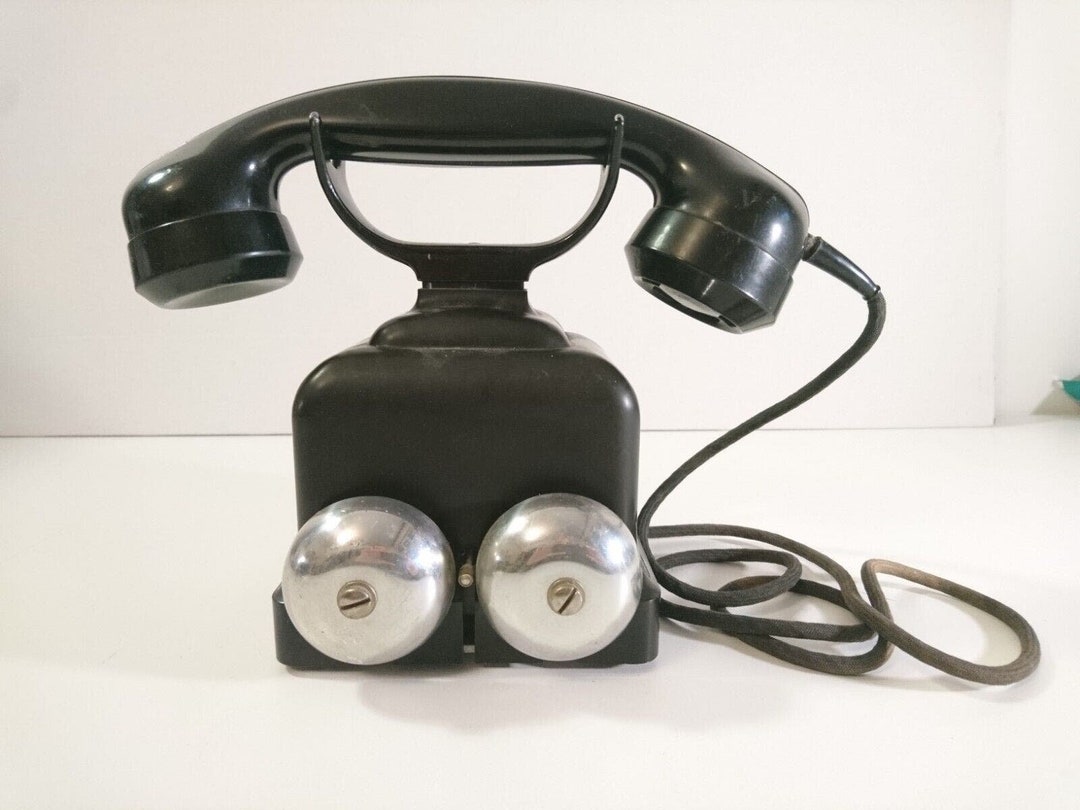 Vintage Rotary Dial Telephone With Outside Bells Switzerland Europe ...