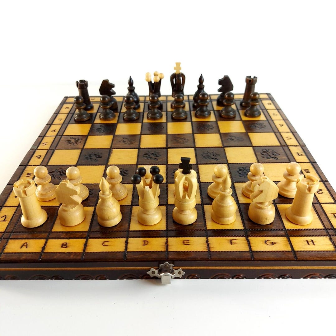 Wooden Ambassador Chess Set Made in Poland - Etsy