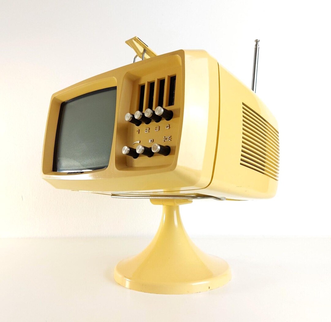 Videoton Mini-vidi Space Age Design Tv With Original Stand 1970s Not ...