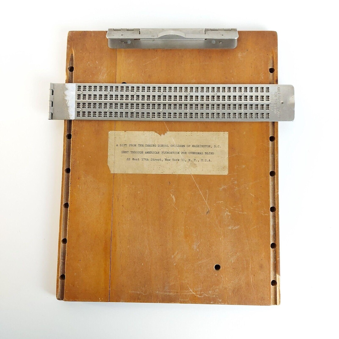 Vintage Antique Braille Slate With Board Braillewriter American ...