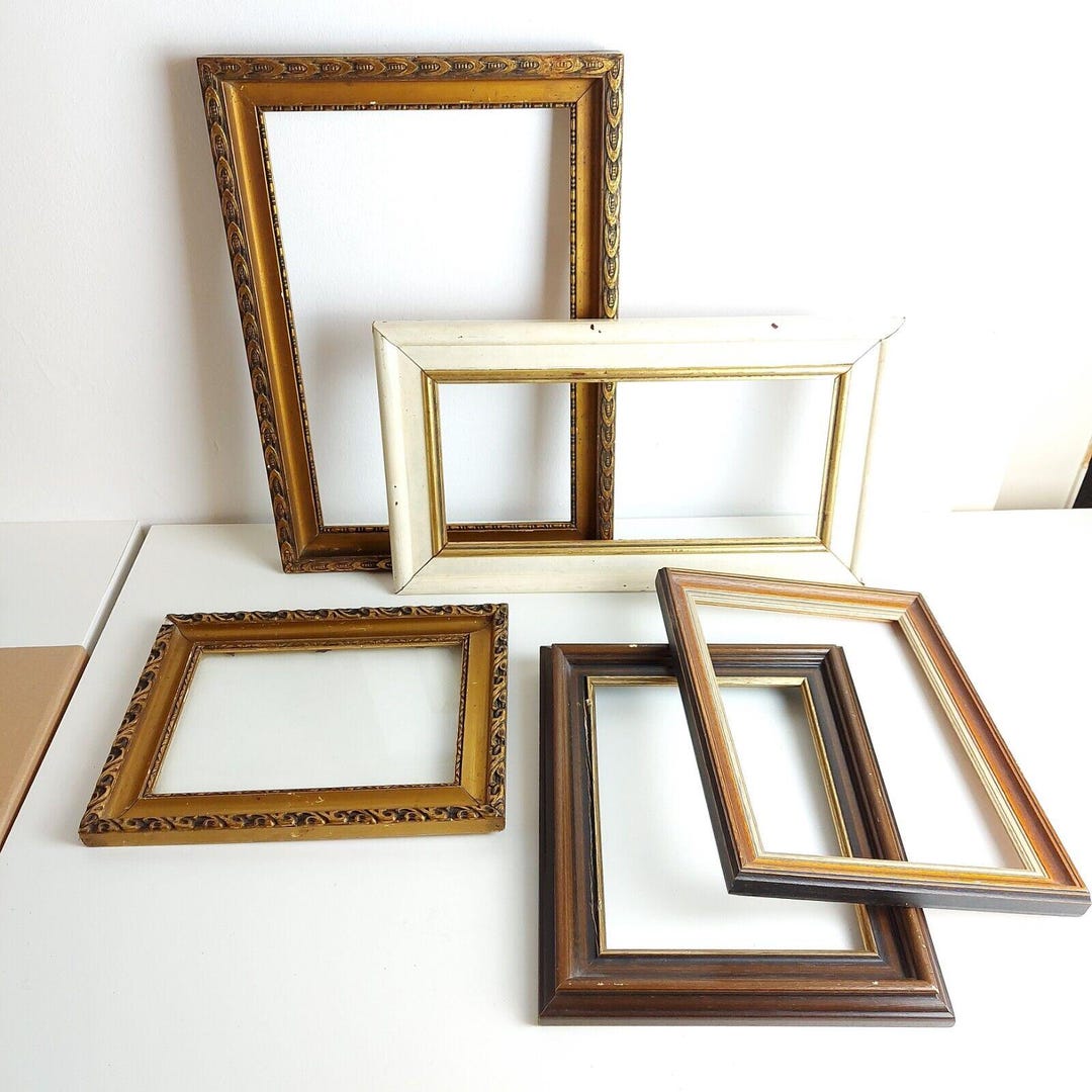 Vintage Antique Wooden Picture Frame LOT of 5 12" to 18" - Etsy