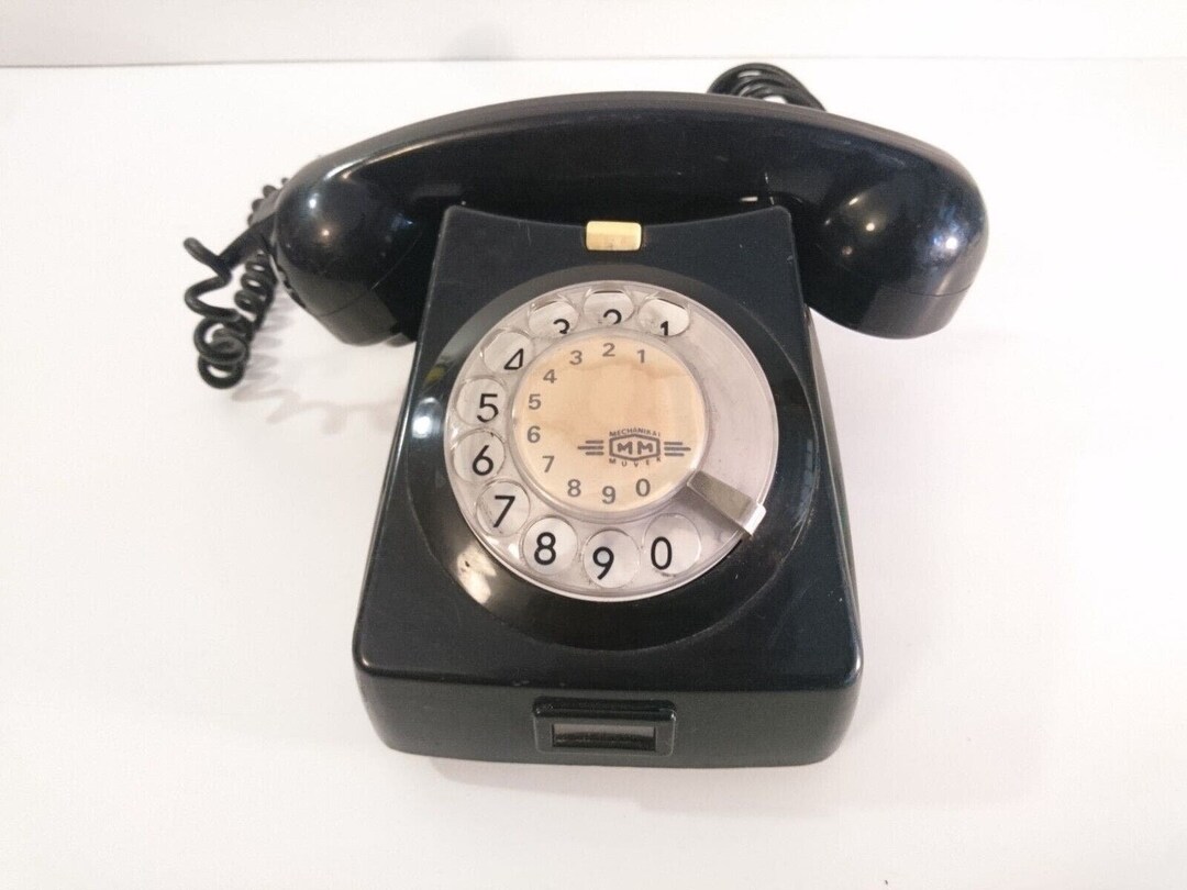 Vintage Rotary Dial Telephone, Retro Phone, Black, 1980s Hungary - Etsy