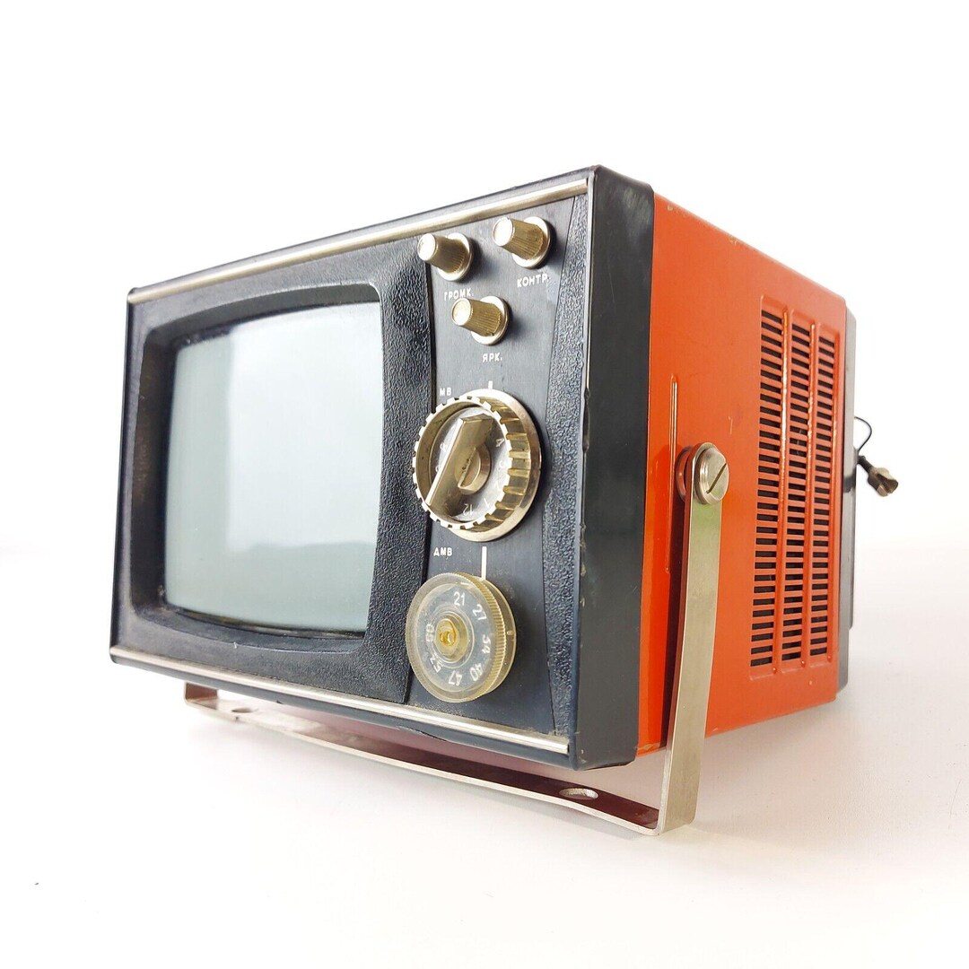 Vintage Retro Mini CRT TV USSR 1970s Red Space Age Not Working - Etsy