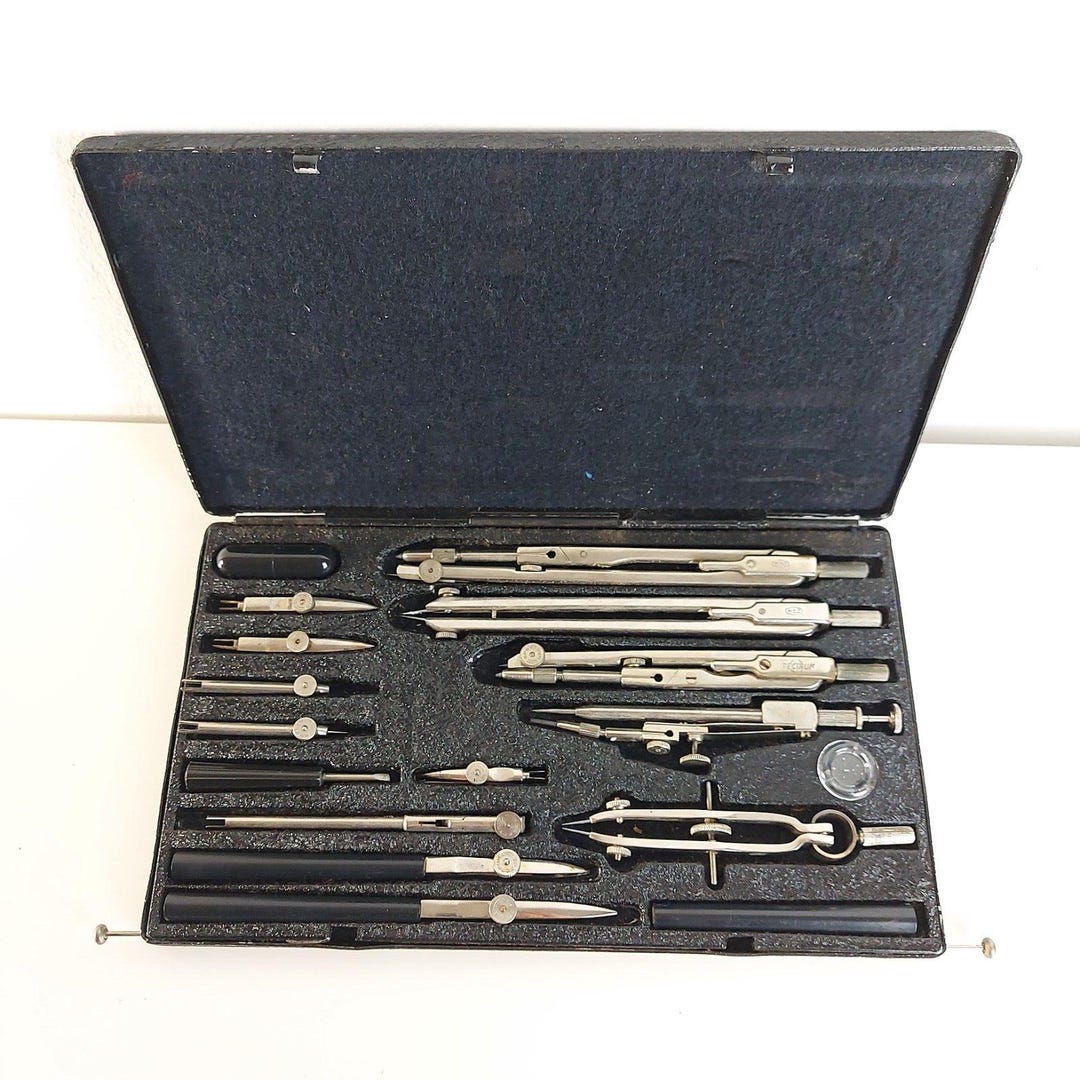 Vintage Drawing Compass Set for Technical Drafting - SPECTRUM IX P ...