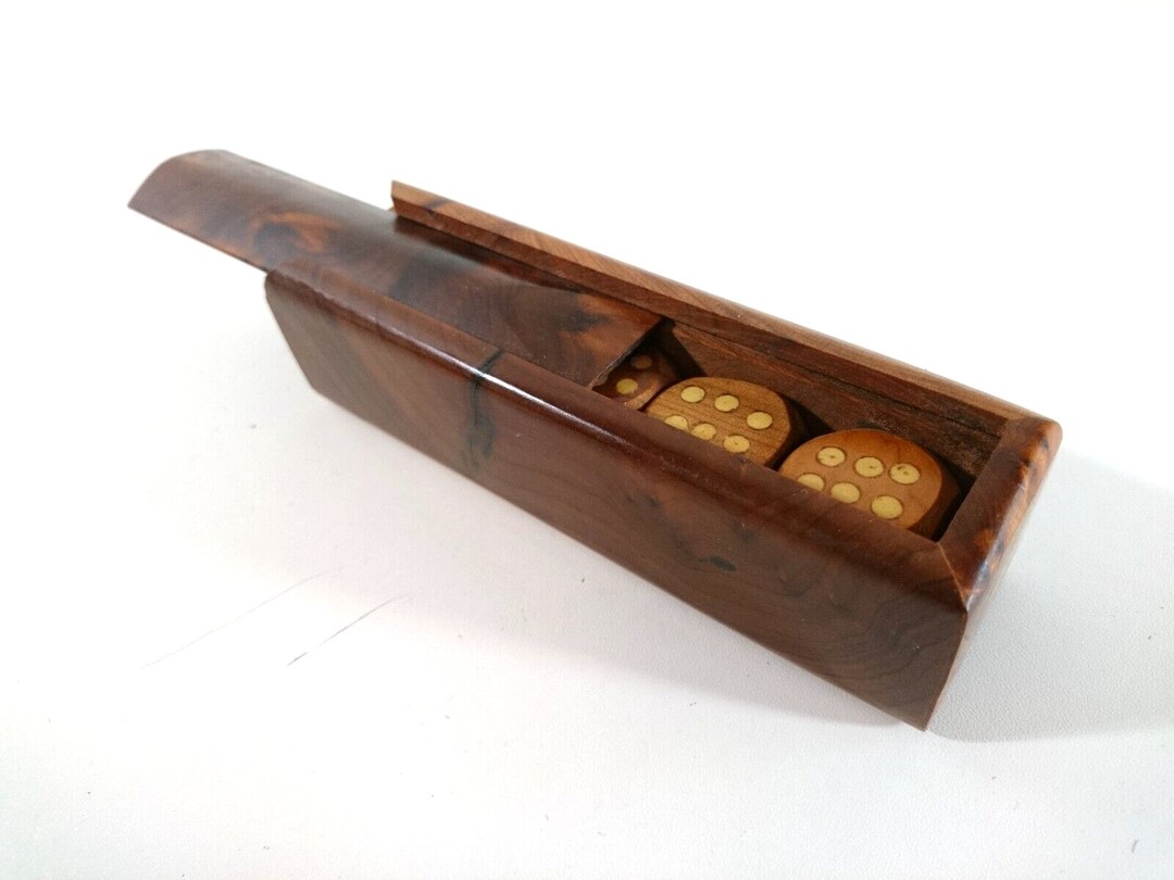 Vintage Wooden Dice Set With Box - Etsy