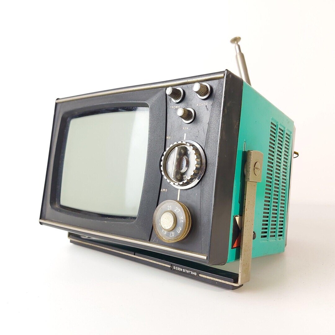 Vintage Mini Television CRT TV USSR 1970s Space Age Design Not Working ...