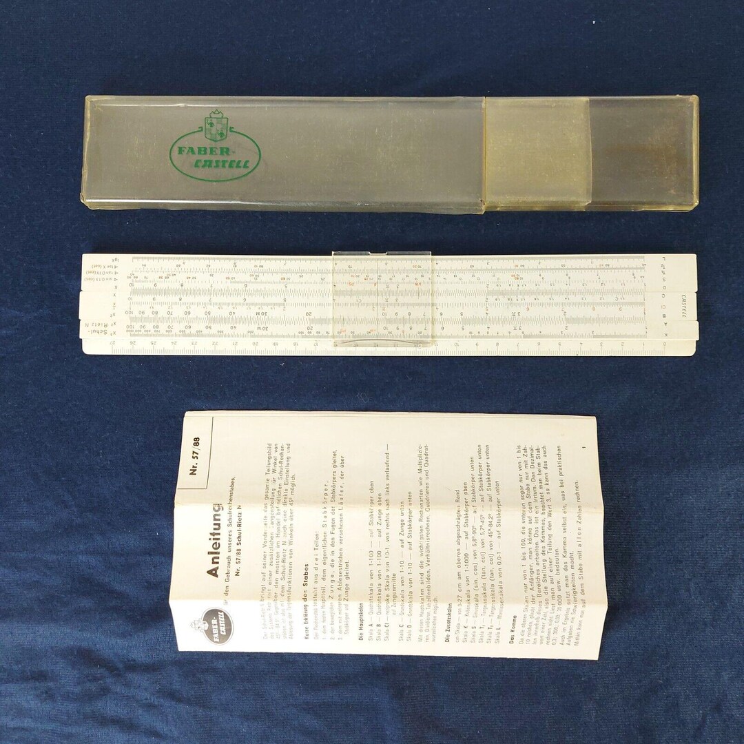 Vintage Slide Rule Faber Castell 57/88 Rietz Made in Germany 1970s - Etsy