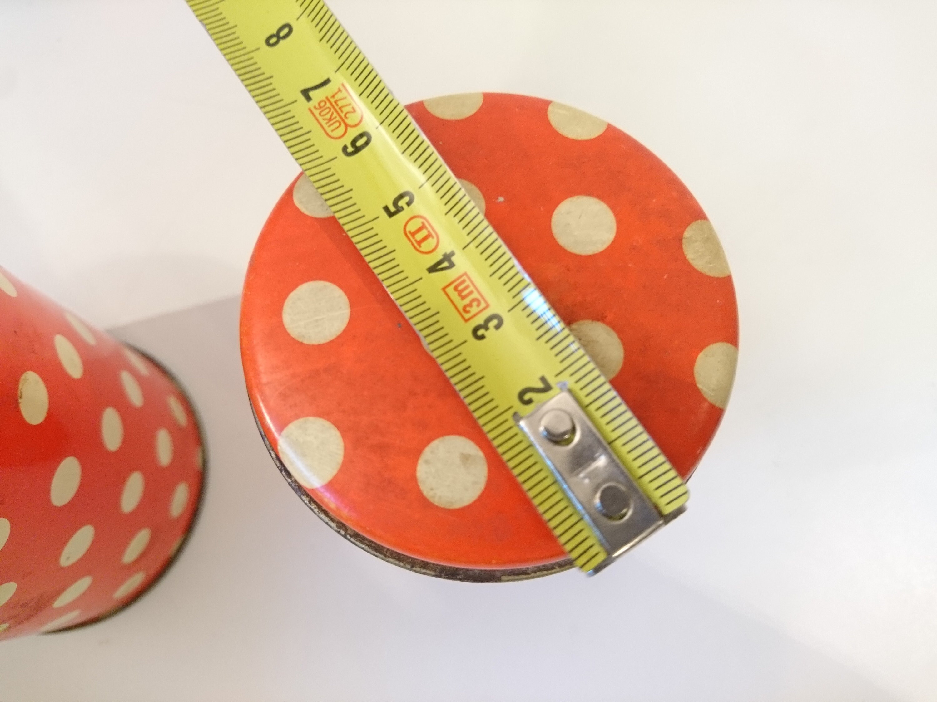 Retro Red Spices Sugar Salt Container Tin Jars With Polka - Etsy