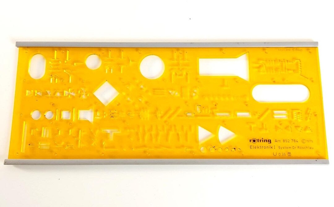 Vintage Rotring Drawing Template ELEKTRONIK 1 System Dr Röschlau ...