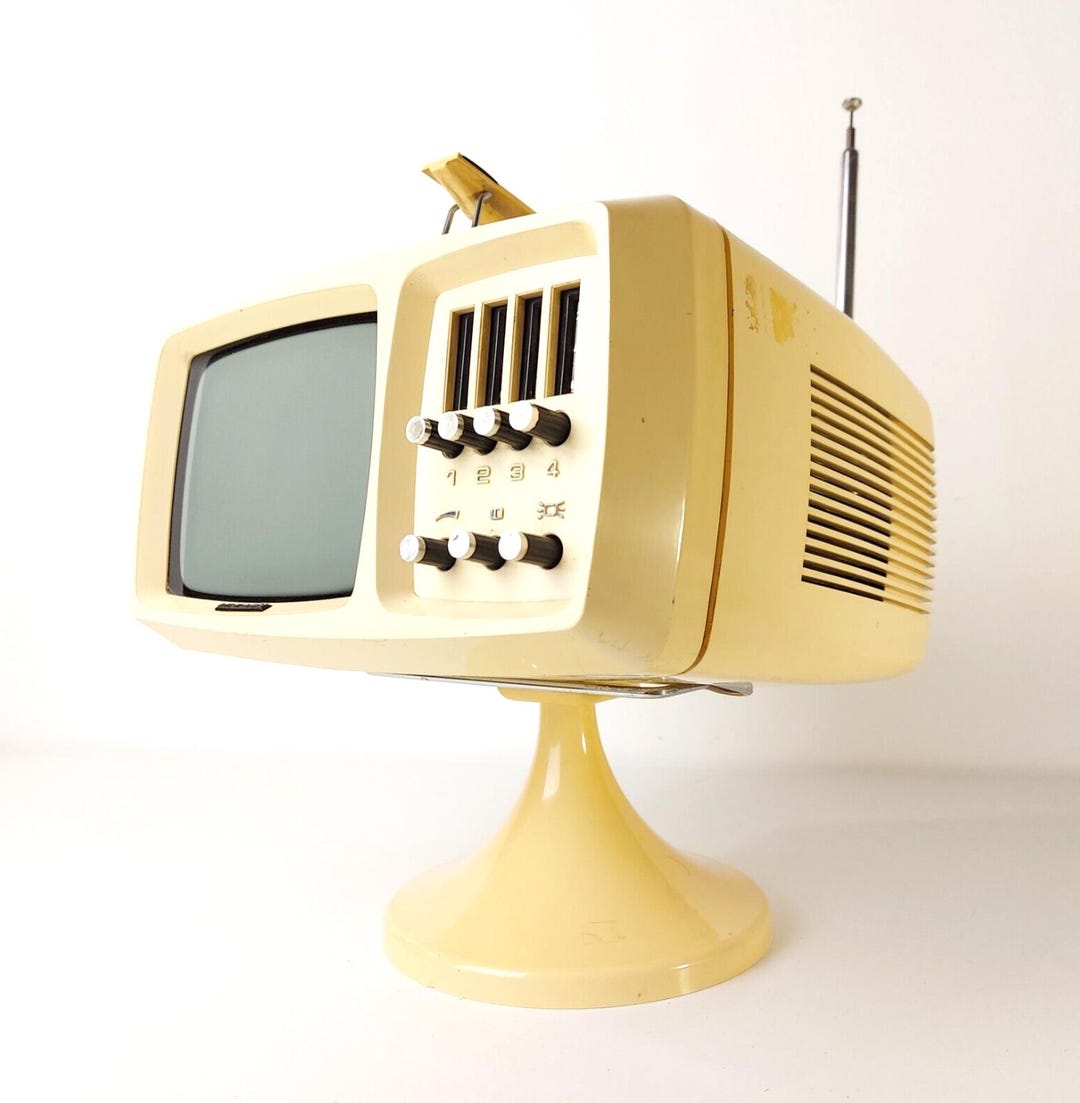 Videoton Mini-vidi Space Age Design Tv With Original Stand 1970s - Etsy