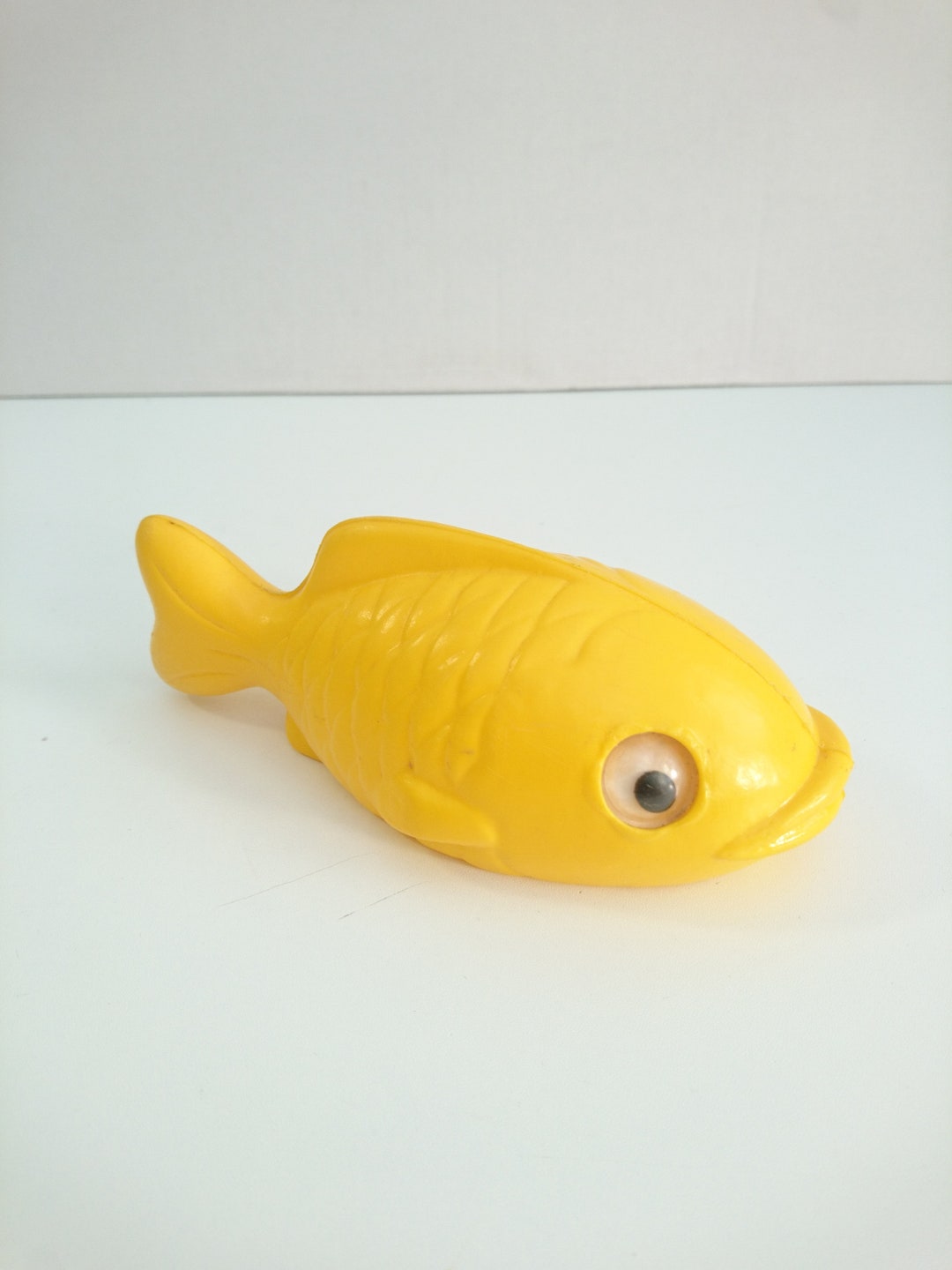 Vintage Plastic Toy Fish With Moving Eyes - Yellow - 1970s Hungary - Etsy