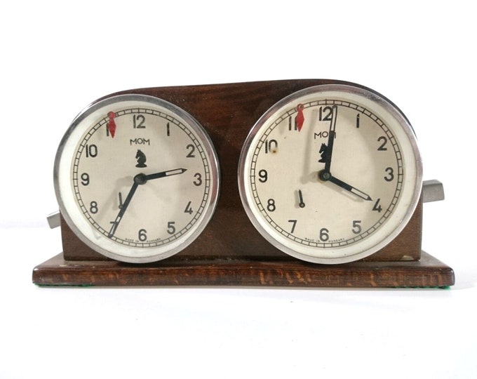Vintage Hungarian MOM Chess Clock 1950s - Rare Dark Brown Version - for ...