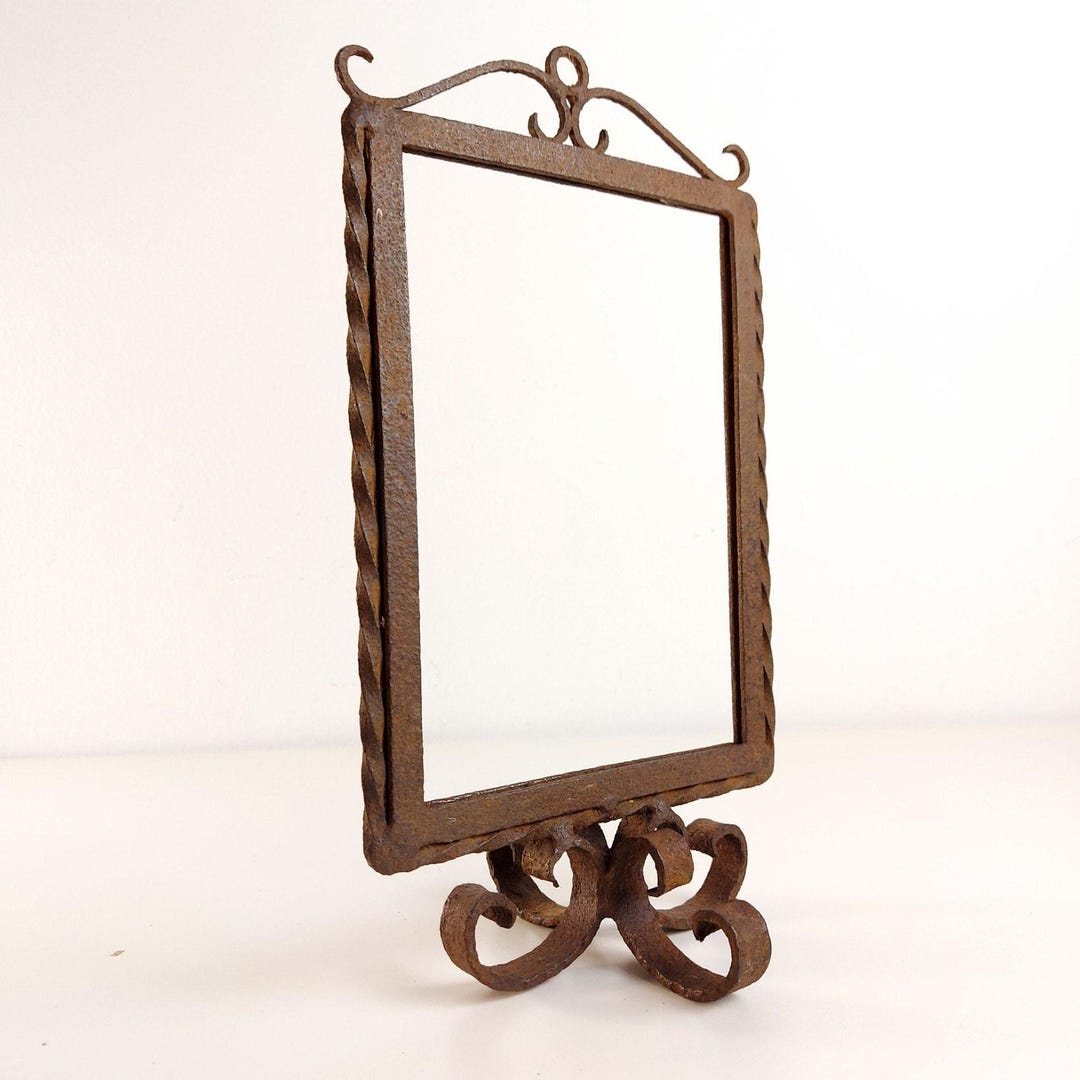 Vintage Wrought Iron Picture Frame, Tabletop, Rustic Home Decor - Etsy