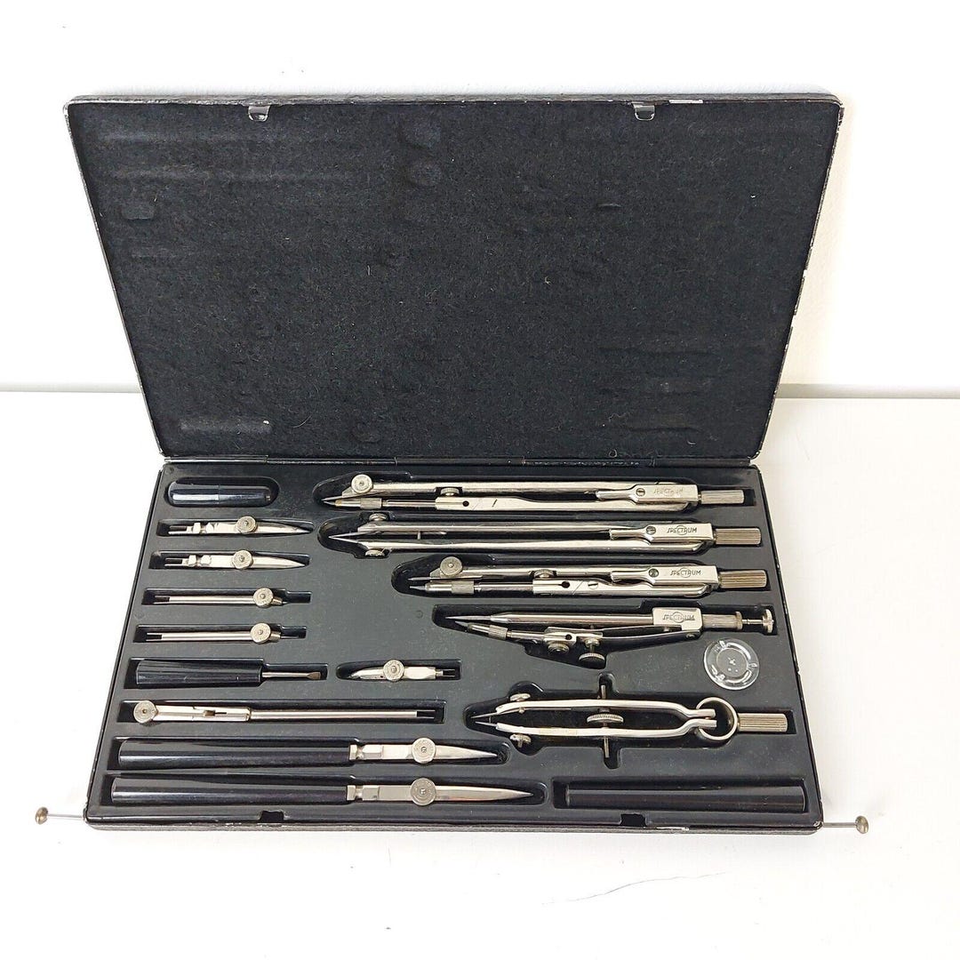 Vintage Drafting Compass Set for Technical Drawing - SPECTRUM Hungary ...