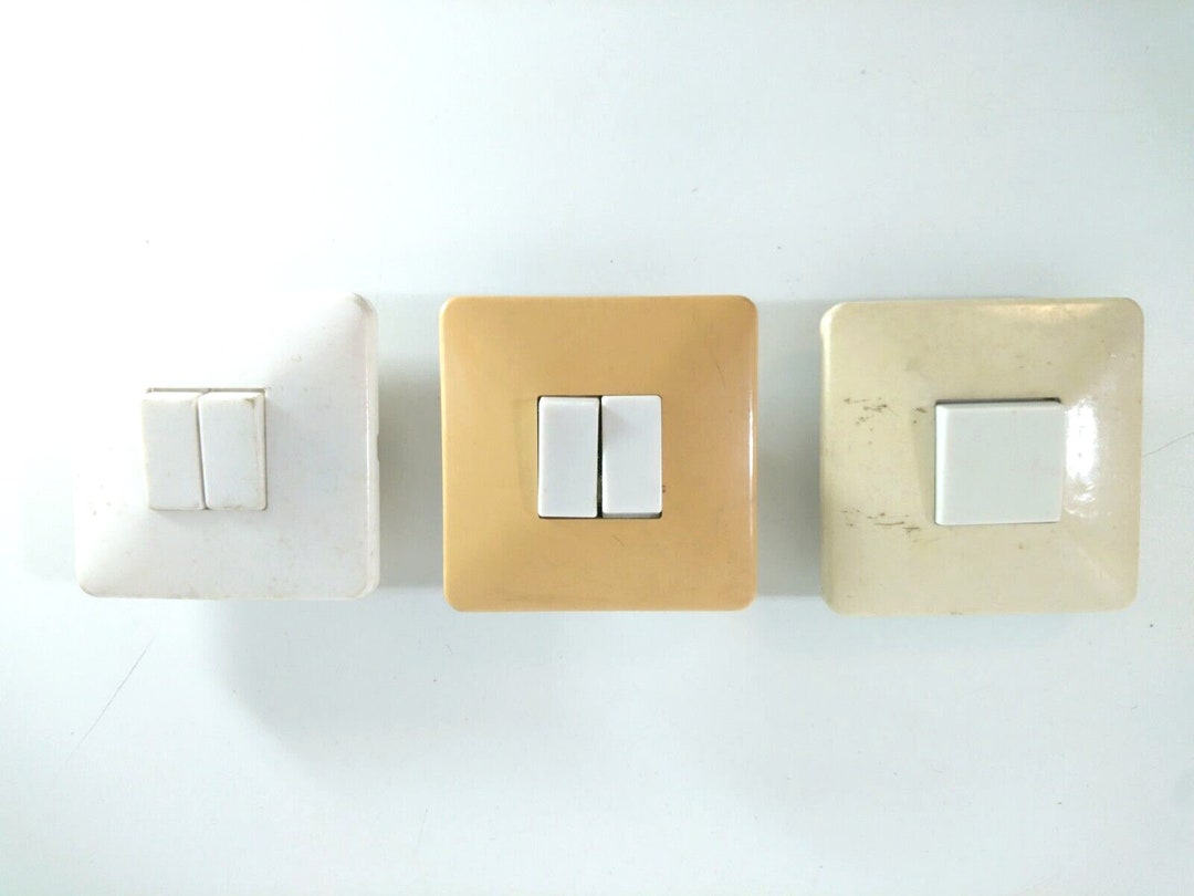3 Vintage Retro Light Switches Covers 1980s Hungary - Etsy