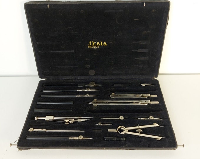 Vintage Technical Drawing Compass Tool Set Skala Precision Cca 1970s ...