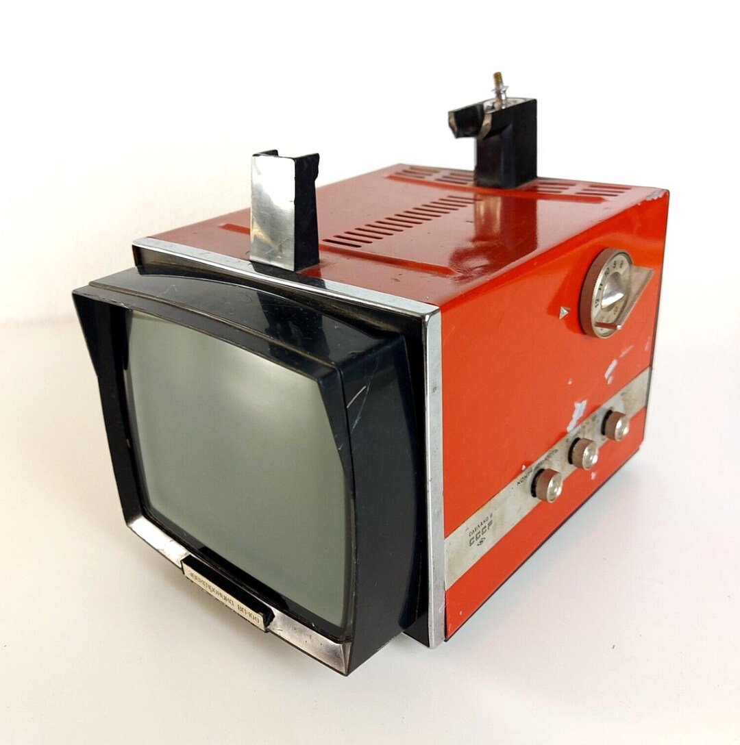 Vintage Mini Television Space Age Design USSR 1970s Red Please Read Not ...