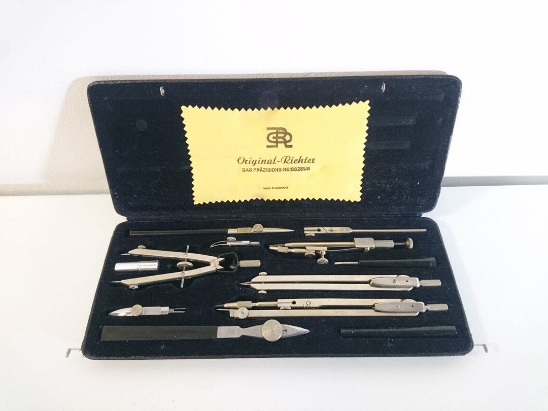 Vintage RICHTER Kopernikus VII Precision Drafting Kit, Compass Tool Set ...