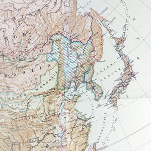 Old Vintage Asia Political Map 1930s Hungarian - Etsy