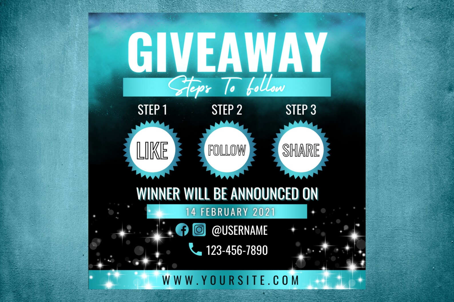 DIY Giveaway Flyer Template Grand Opening Flyer Shop Etsy UK