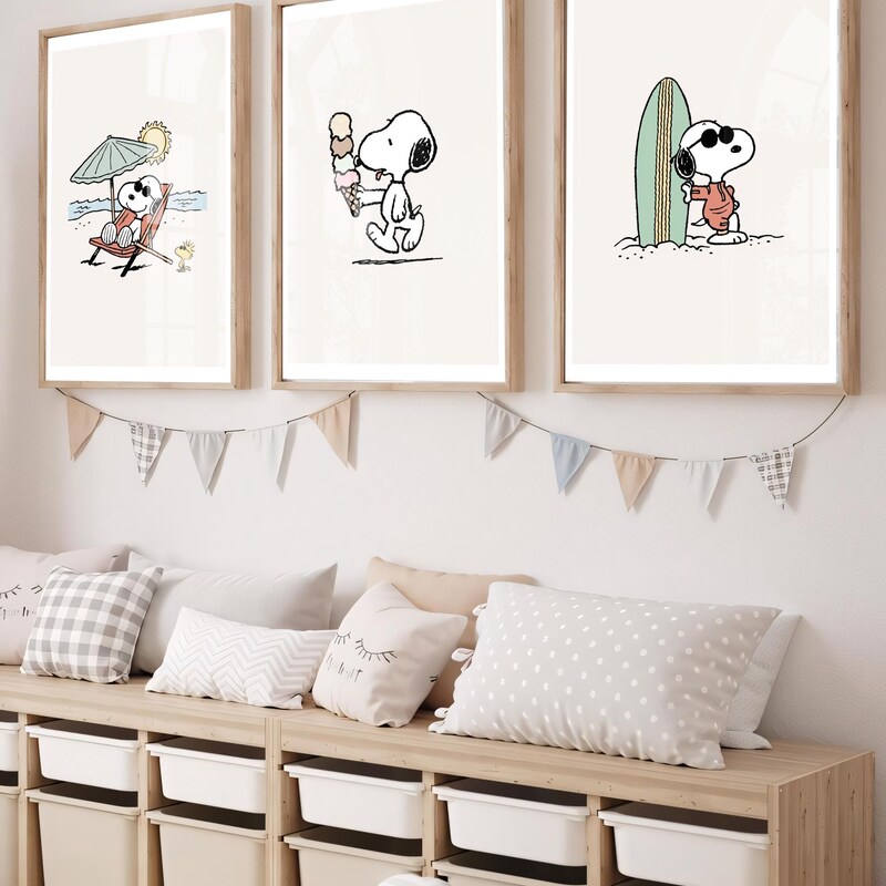 Snoopy Wall Art - Etsy