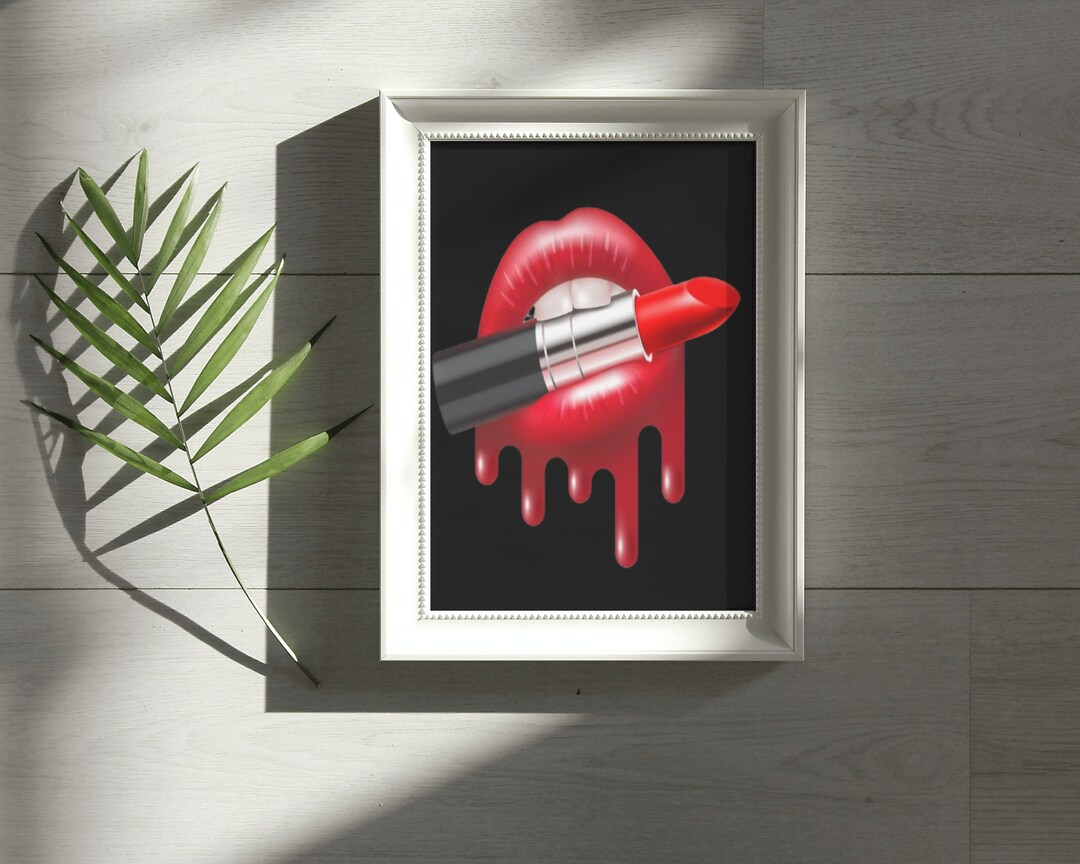 Chic Lipstick Kiss Pattern Digital Files (svg/png/pdf) - DIY Craft ...