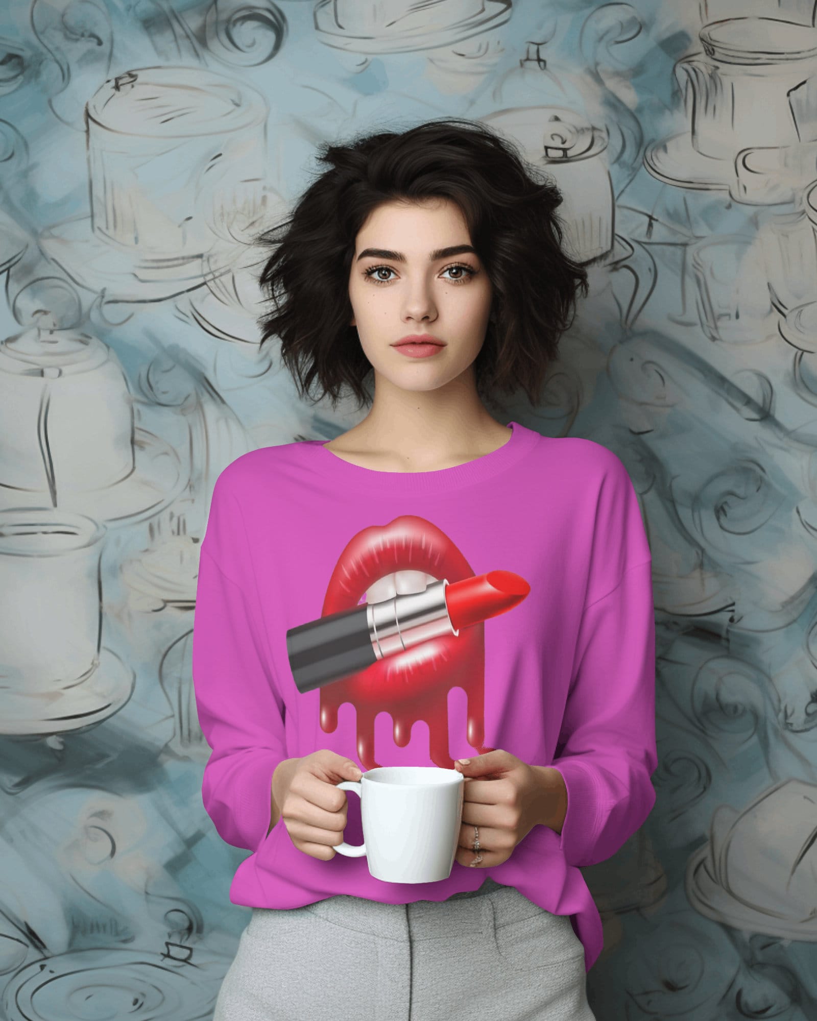 Chic Lipstick Kiss Pattern Digital Files svg/png/pdf DIY Craft ...