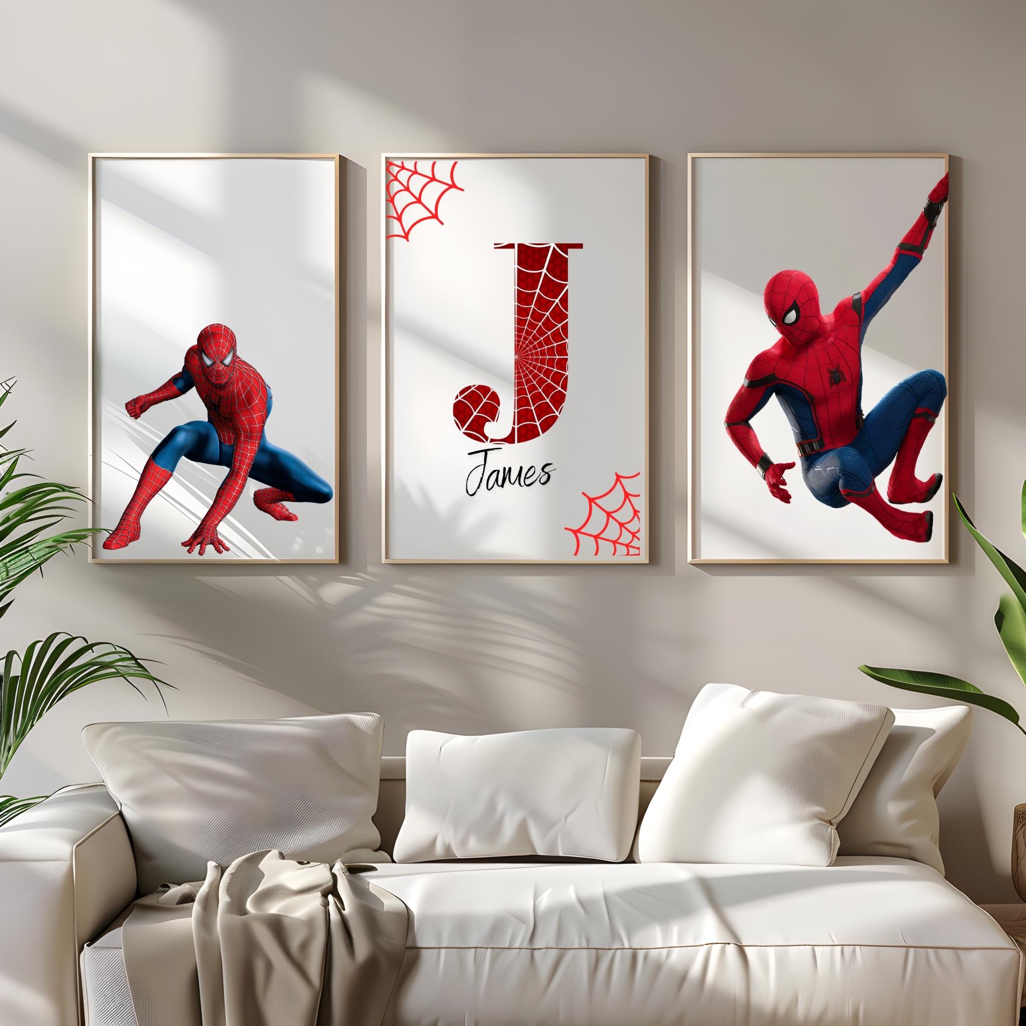 Personalized Spiderman Themed Wall Art Prints,set of 3 Quote Poster ...