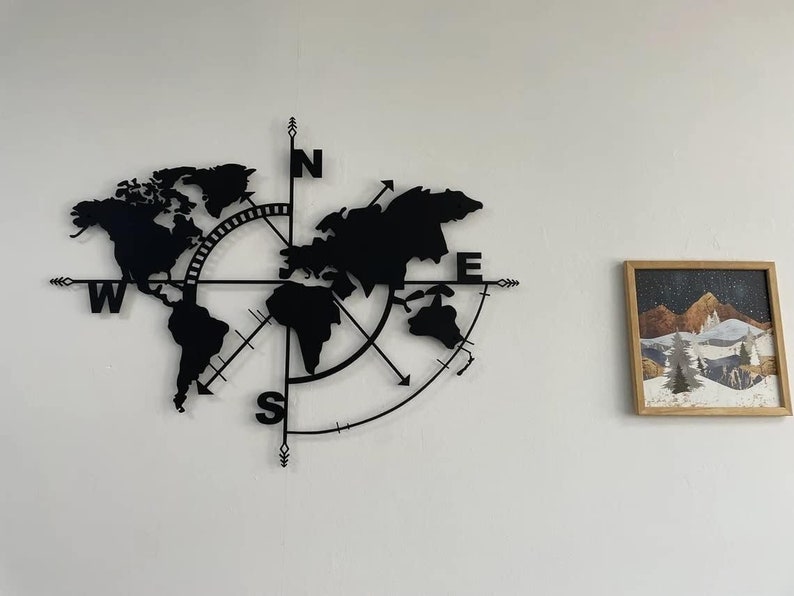 Detailed World Map Design Files svg/dxf/pdf/eps for Laser & Wood ...