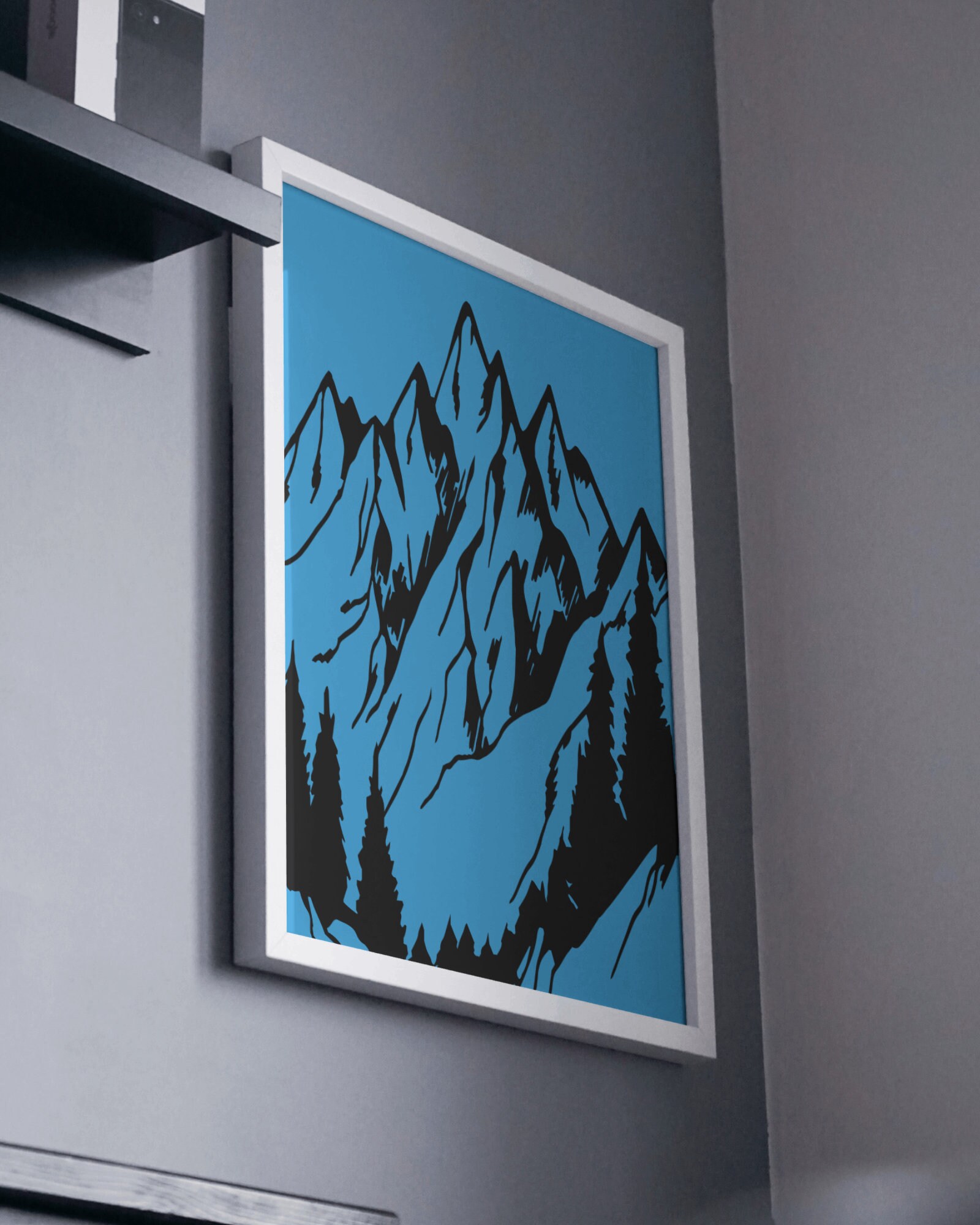 Mountain Design Printable Files Png/svg/pdf/eps/dxf Create Custom Mug ...