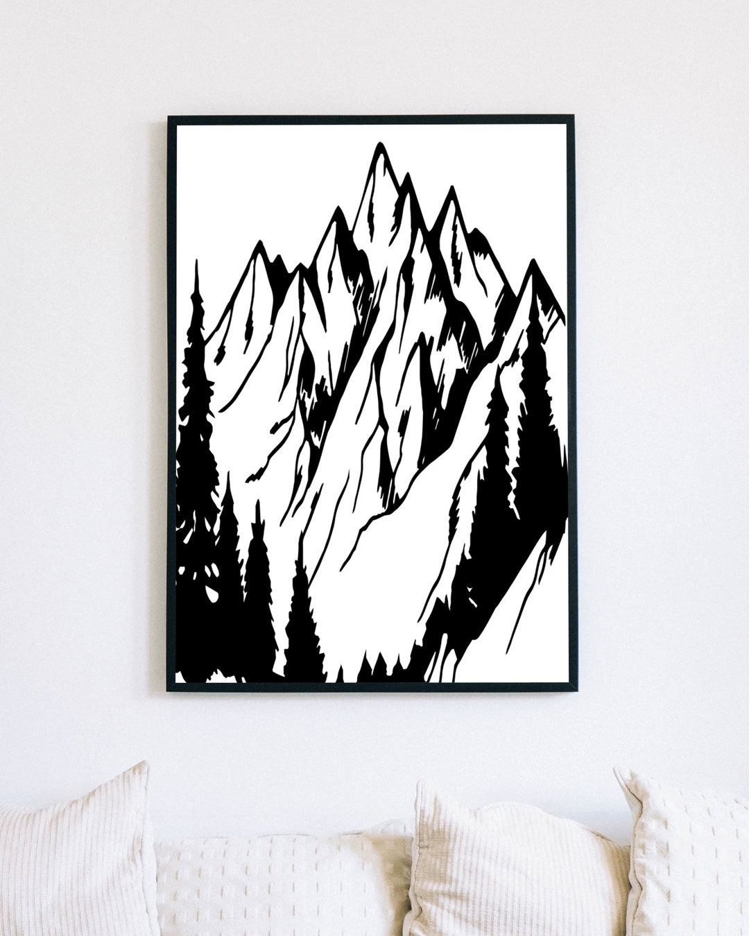 Mountain Design Printable Files Png/svg/pdf/eps/dxf Create Custom Mug ...