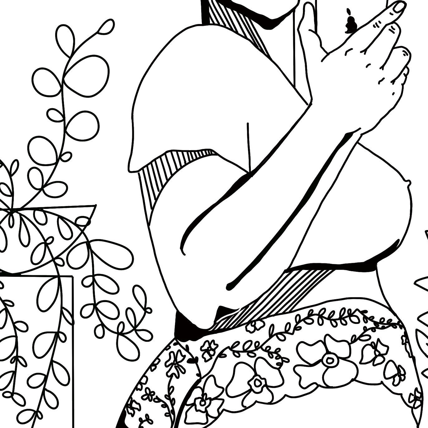 Booty Selfie Coloring Page - Etsy