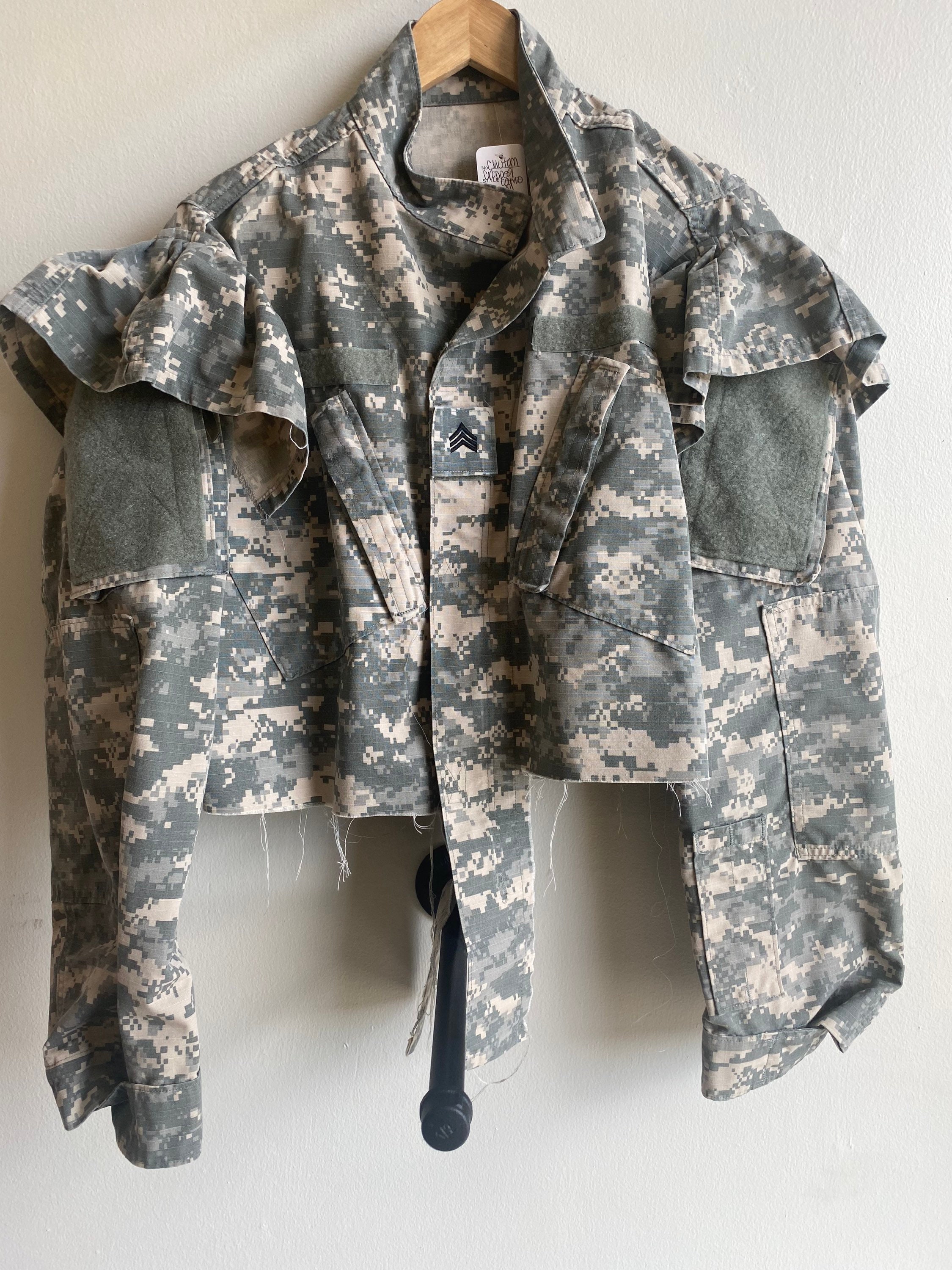 Custom Cropped Camo Jacket - Etsy