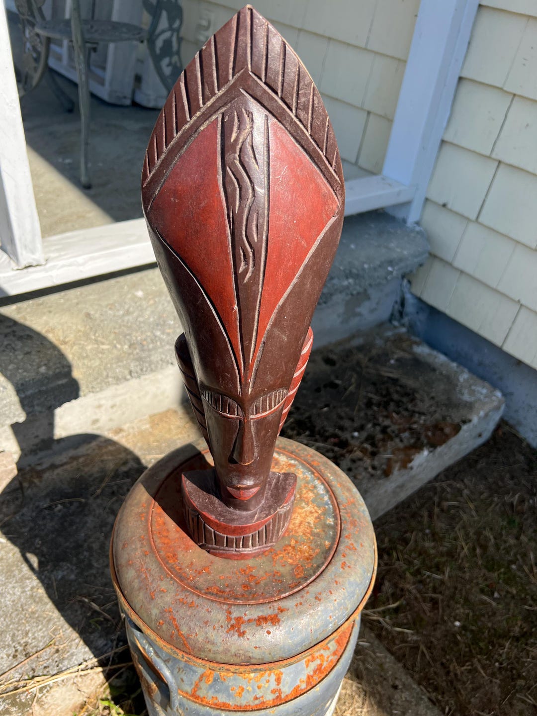 African Carving, Wooden Carved African Mask, African Table Decor ...