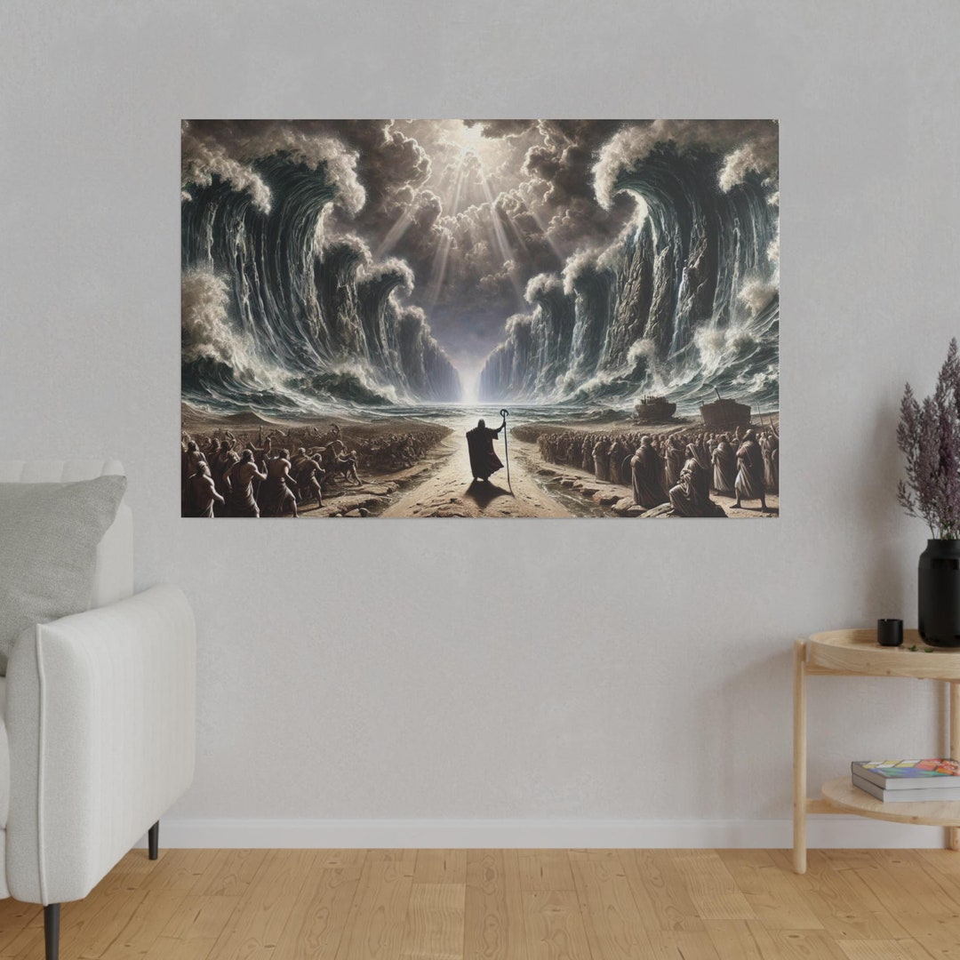 Moses Wall Art, Moses Painting, Canvas Print, Matte Canvas Print 0.75 ...