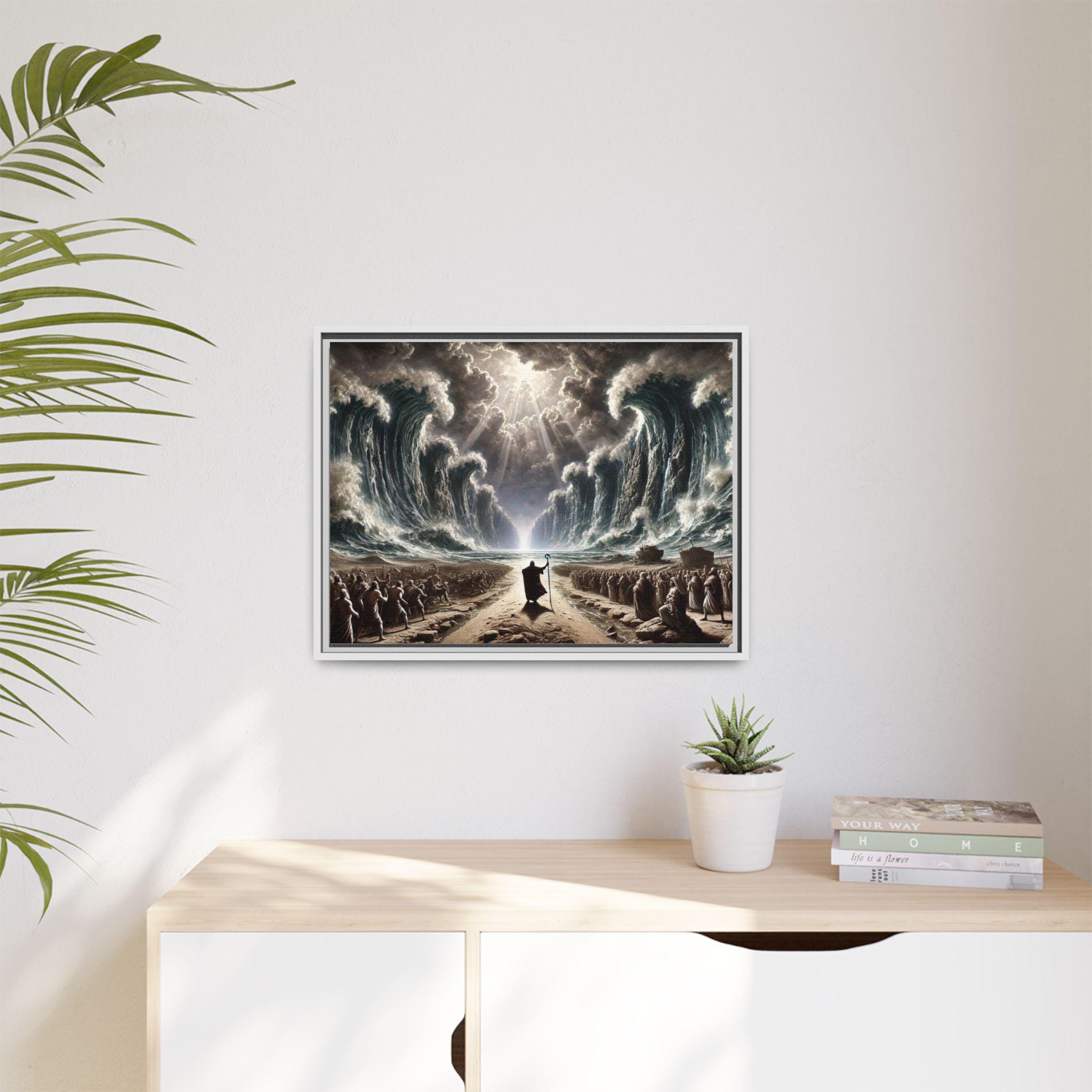Moses Parting the Red Sea, Moses Print, Moses Wall Art, Moses Painting ...
