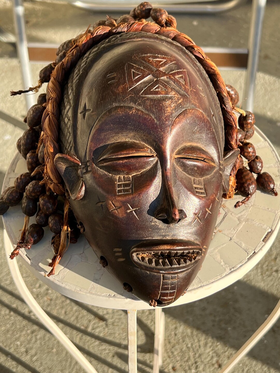 Antique African Dan Mask Ivory Coast, Africa Dan Burnished Wood Mask ...