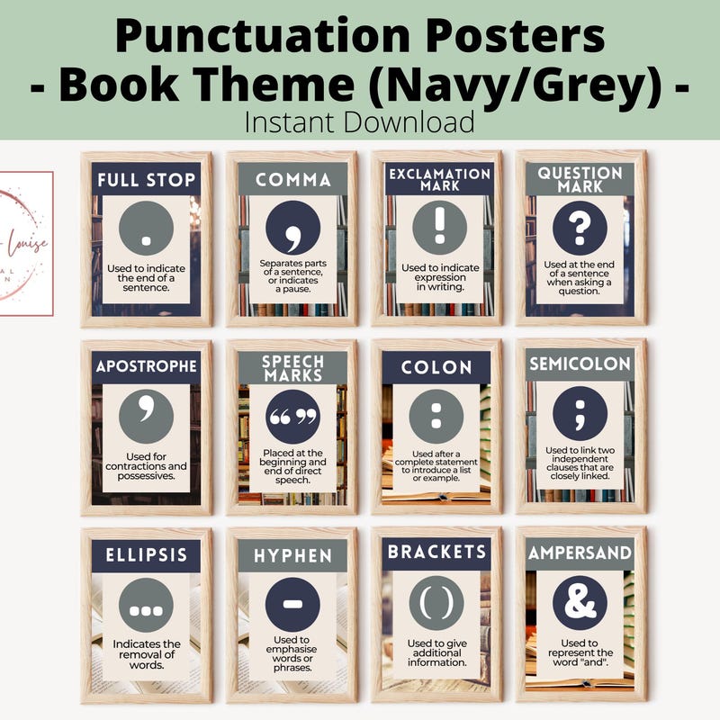Punctuation Poster - Etsy