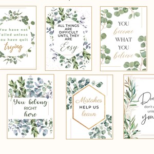 Growth Mindset Posters - Farmhouse Eucalyptus | Wall Art Print ...