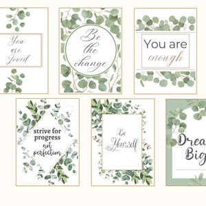 Growth Mindset Posters - Farmhouse Eucalyptus | Wall Art Print ...
