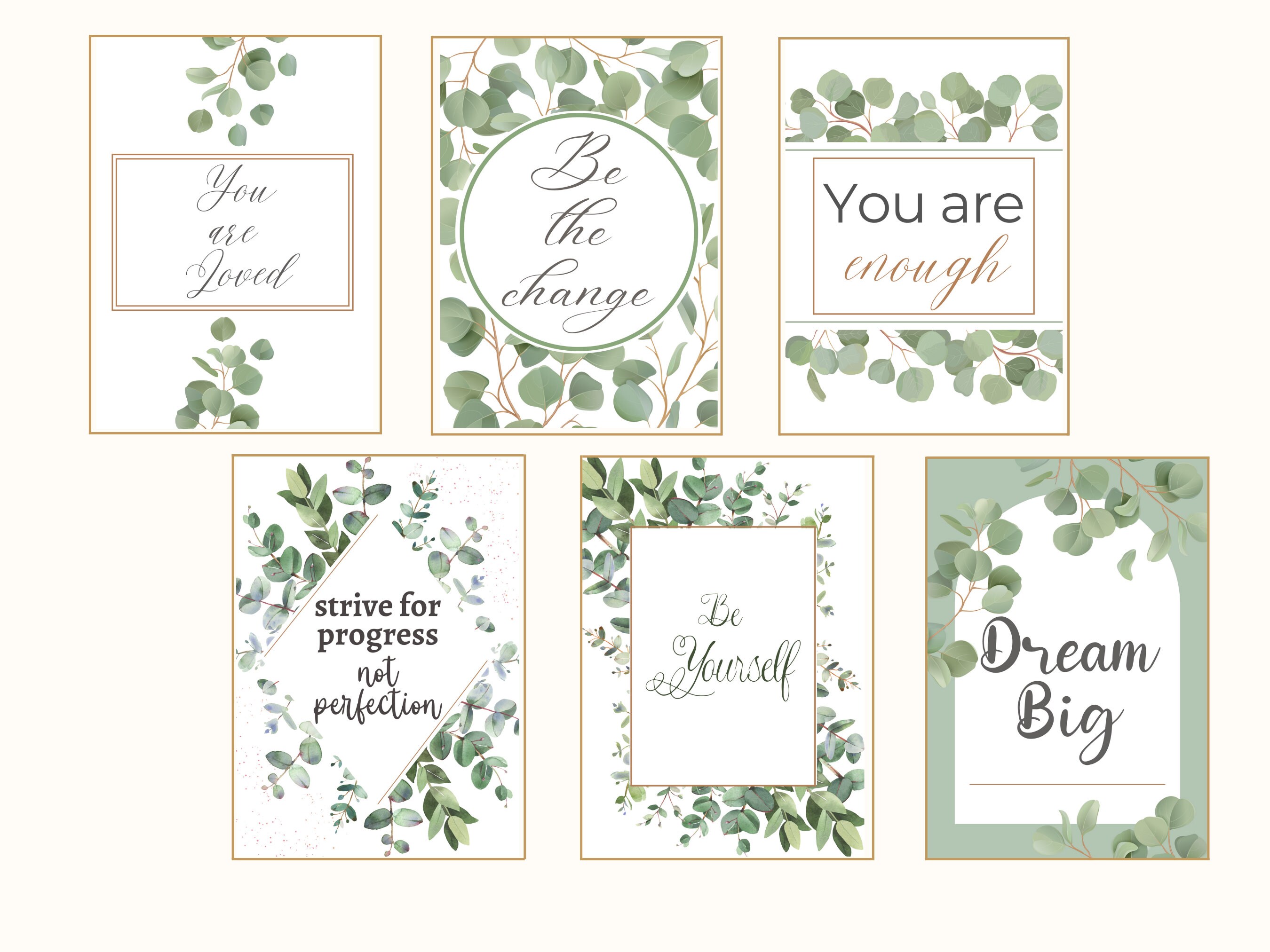 Growth Mindset Posters - Farmhouse Eucalyptus | Wall Art Print ...