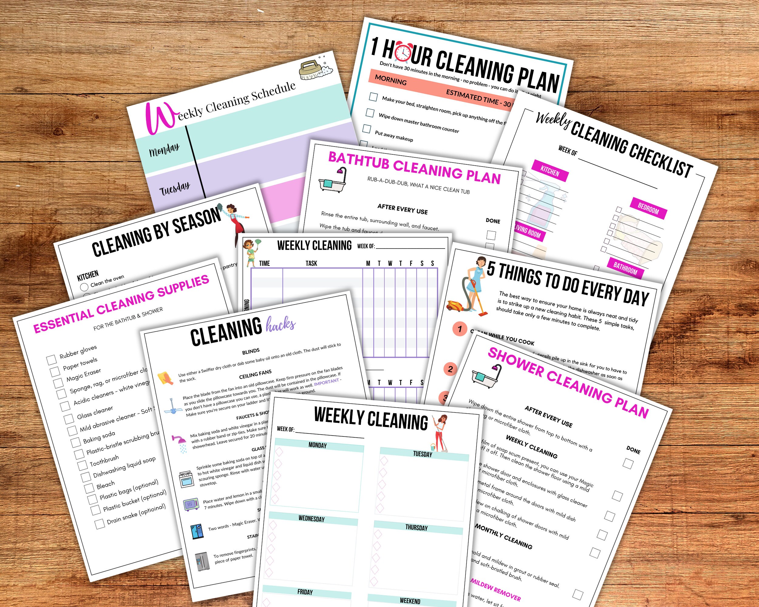 Deep Cleaning Checklist Weekly Cleaning Checklist House - Etsy