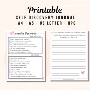 50 Journal Prompts for Well-being, Self Love and Self Reflection - Etsy