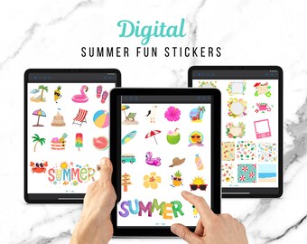 Summer Beach Babe Digital Stickers, Sticker Book for Goodnotes, Pre ...