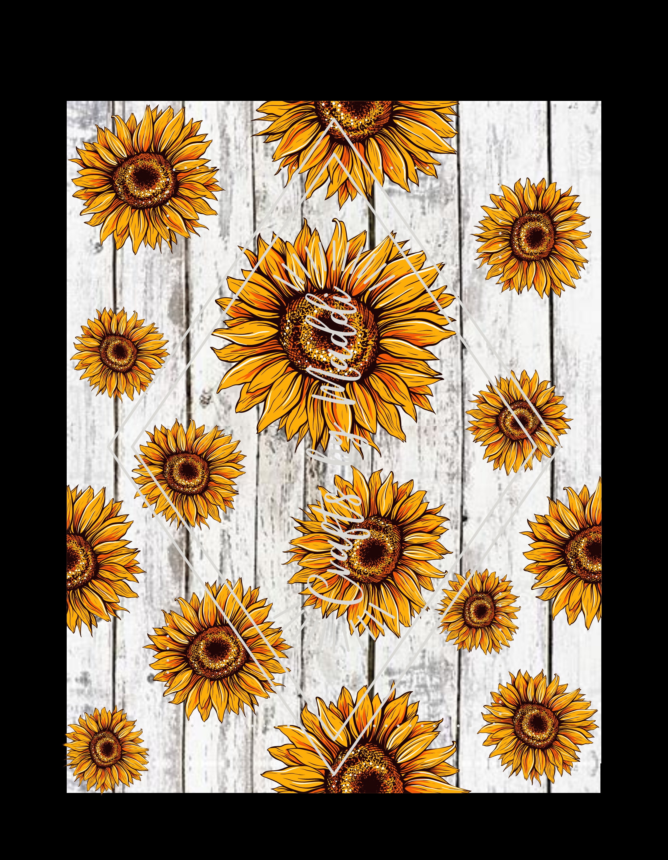 Seamless Sunflower PNG PDF Wood Fence Background Western Country - Etsy