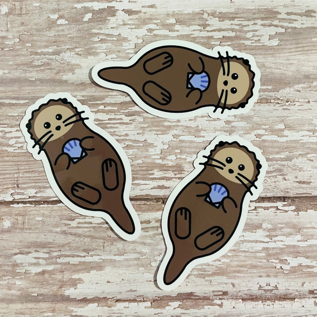 Cute Otter Sticker - Etsy