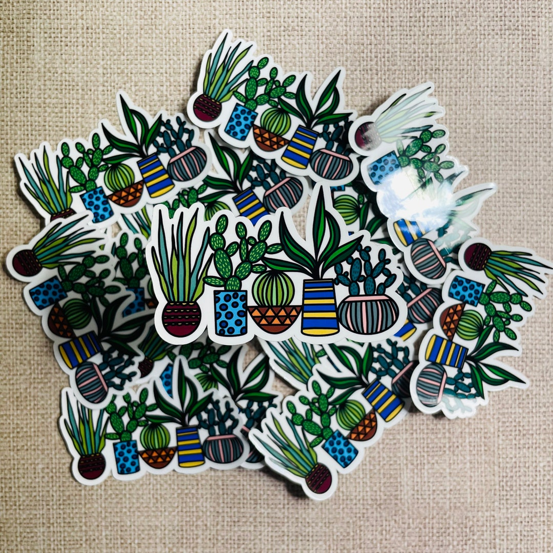 Potted Plants Sticker - Etsy