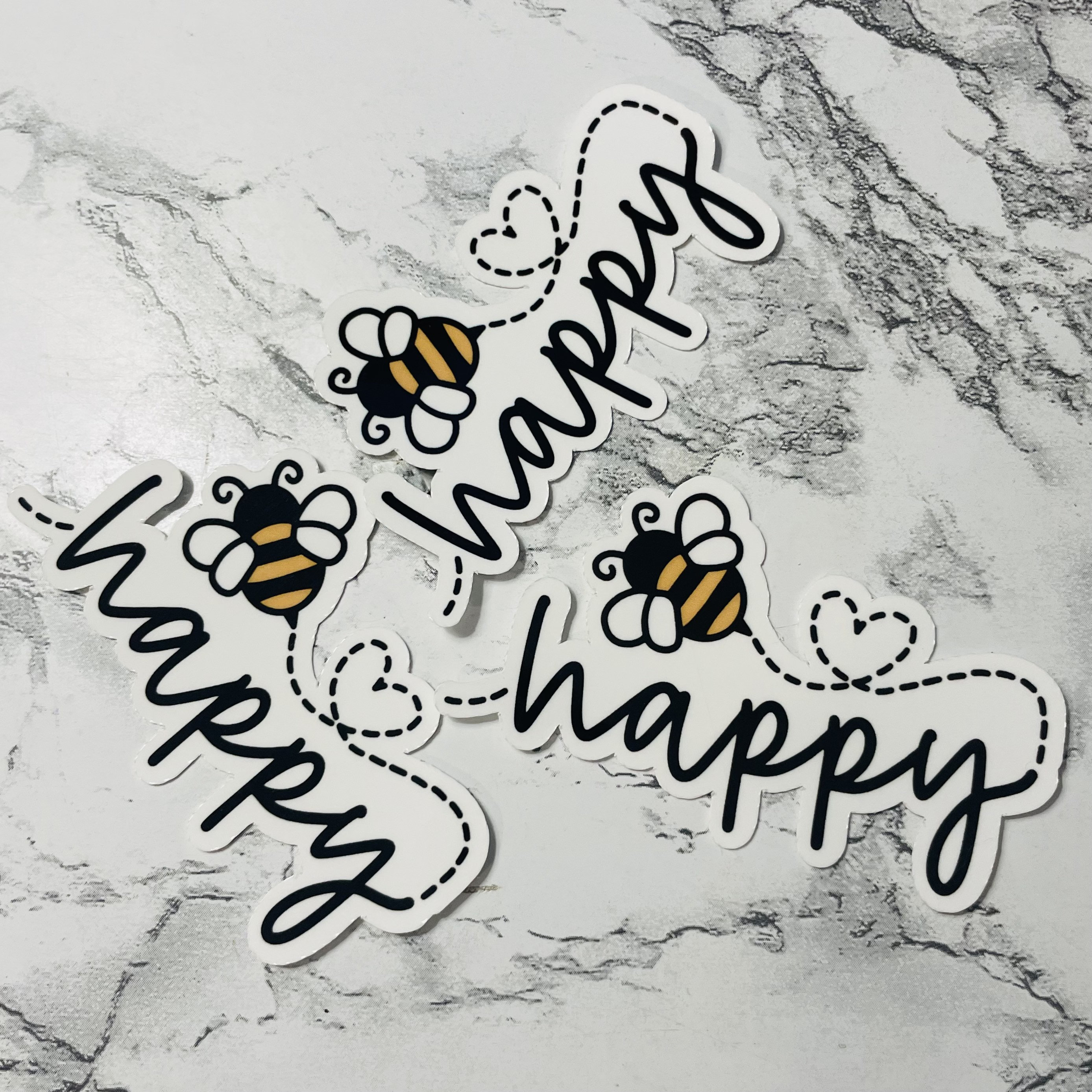 Bee Happy Sticker - Etsy