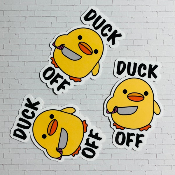 Duck off Sticker - Etsy