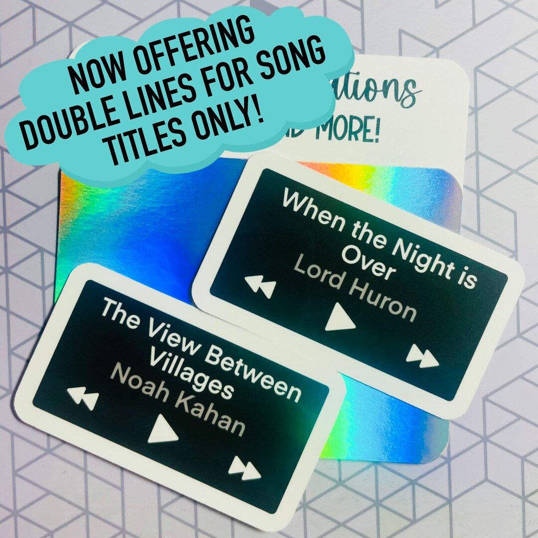 Personalized Song Icon Sticker - Etsy